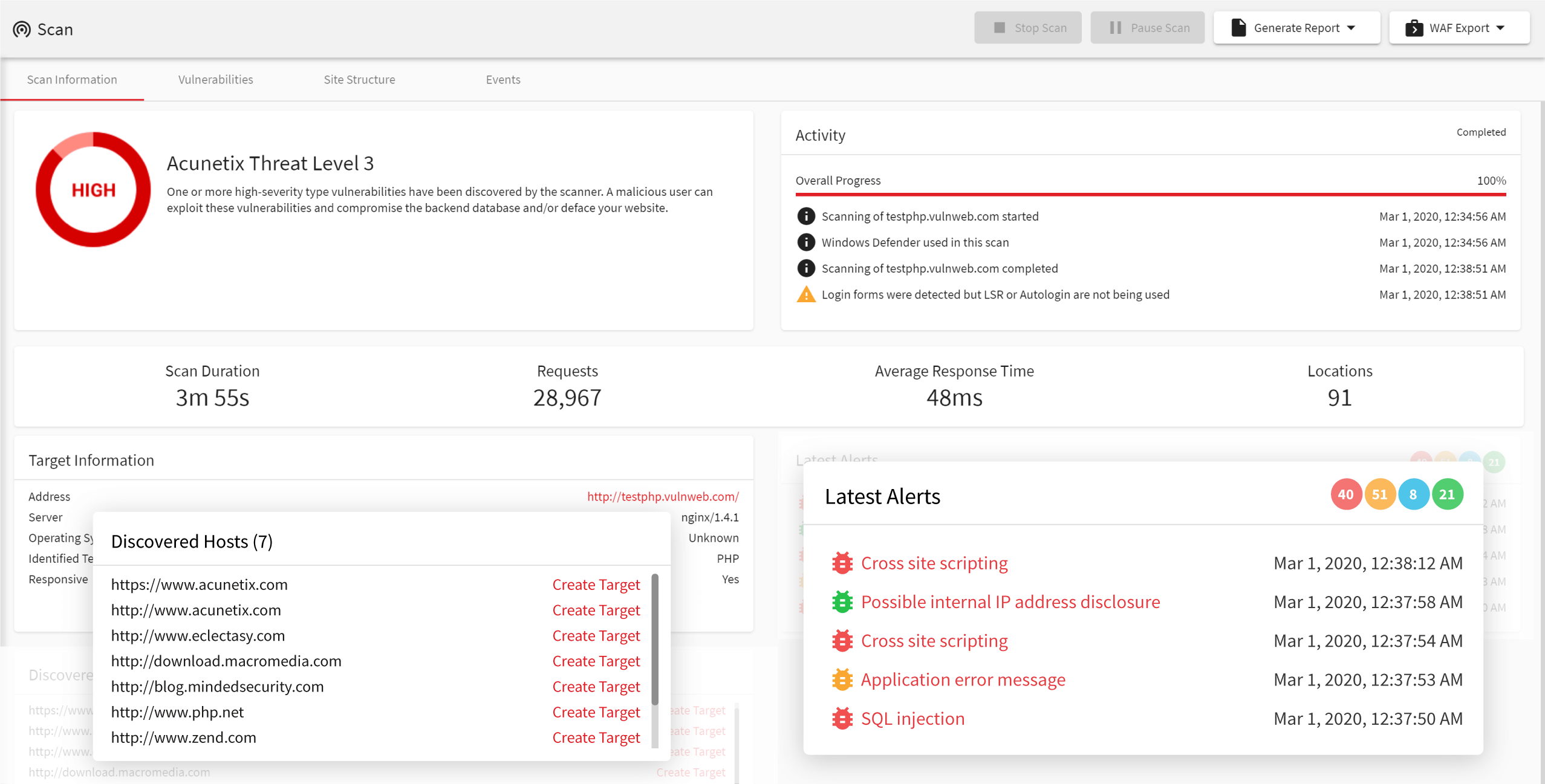 Windows Vulnerability Scanner Acunetix